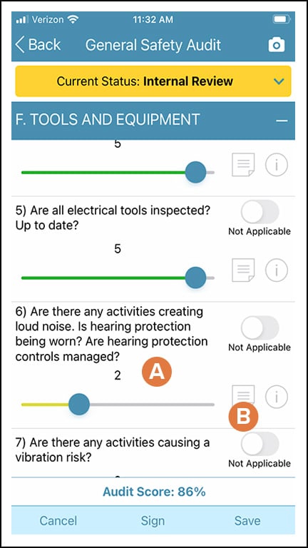 Elevate an Audit Finding to a Task on Mobile